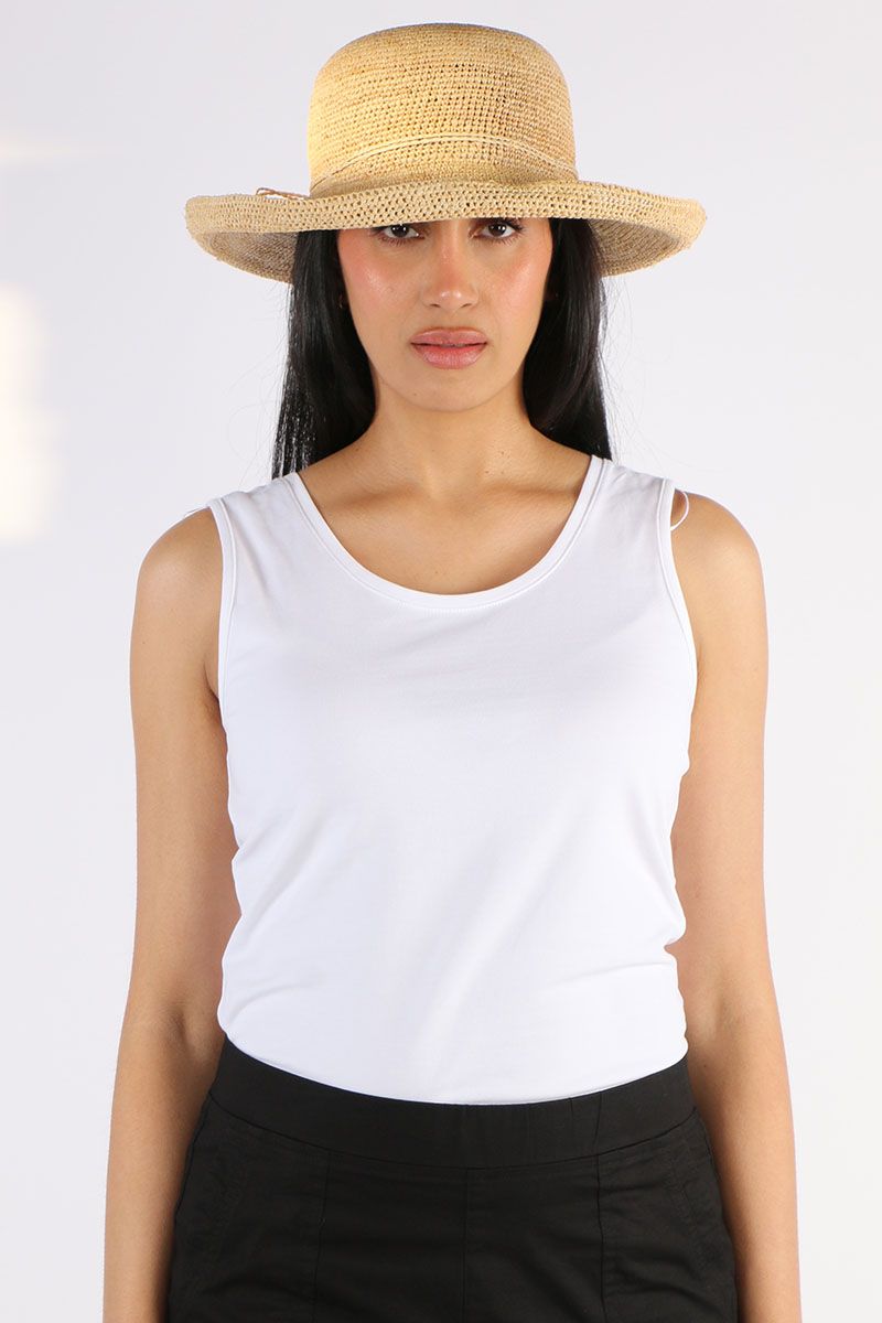 Reads Online Cherry Red Upturned Brim Raffia Hat In Natural